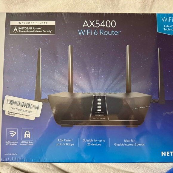 netgear | Networking | Netgear Nighthawk Ax6 Wifi 6 Router Black | Poshmark